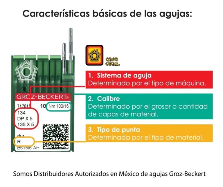 Agujas Groz Beckert - Máquina Recta Cabo Delgado 100 Pzas. - Tienda Casa Diaz